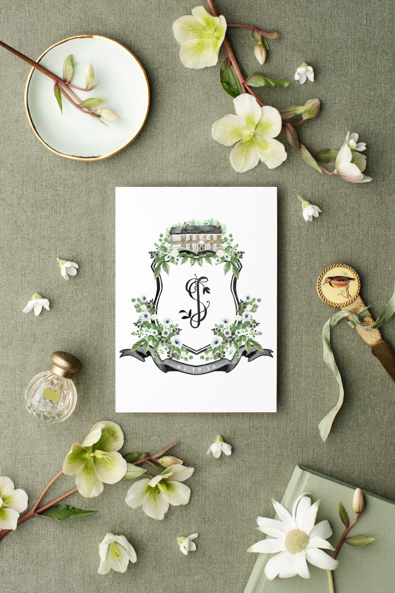 Watercolor Crest Featuring Tranquility Farm - The Welcoming District