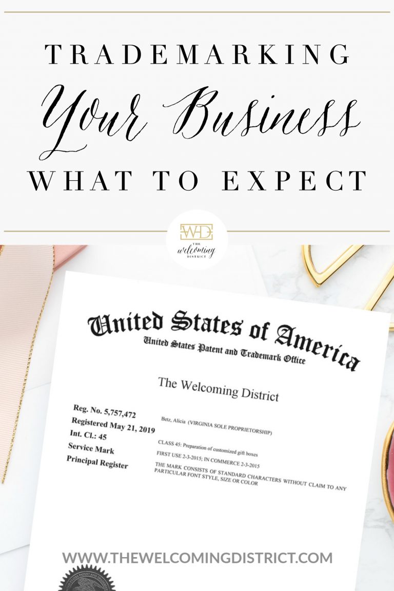 Trademarking Your Business - What to Expect - The Welcoming District